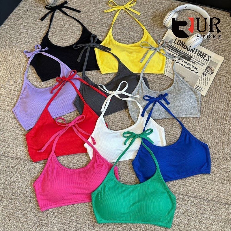 Spaghetti Strap Crop Top Sando Bra For Fashion Woman | Shopee Philippines