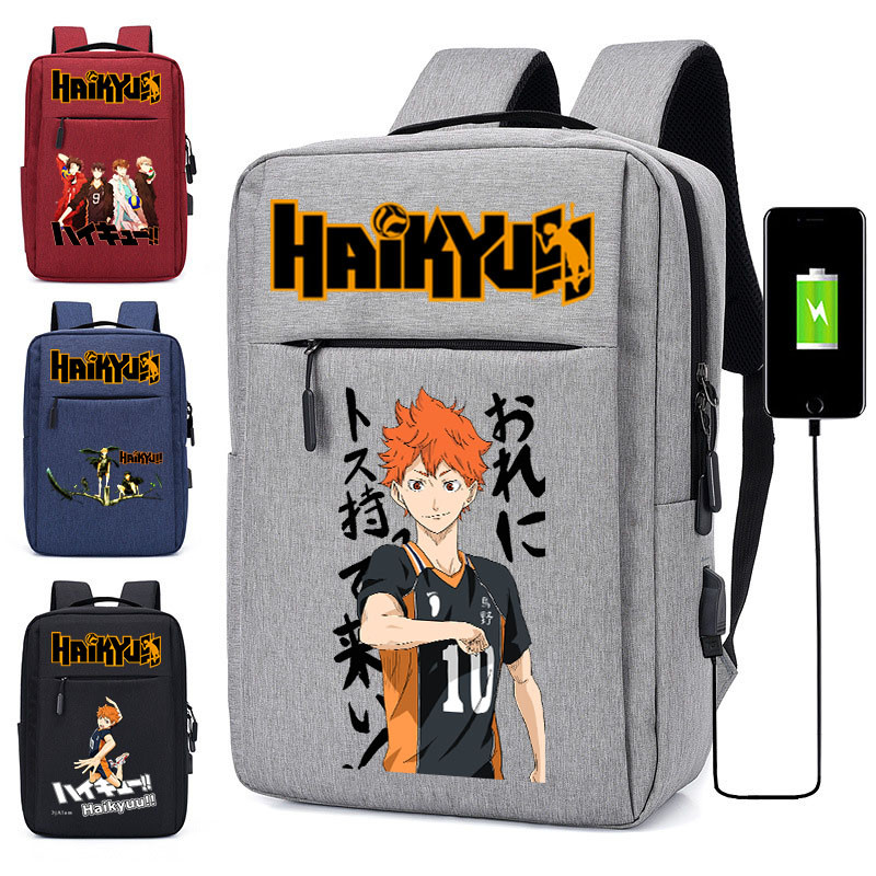 Anime Haikyuu Backpack Laptop Bagpack Anime Student Backpck Travel Bag ...