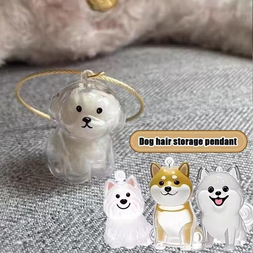Dog Hair Storage Box Dog Hair Storage Pet Memorial Pendant Dog Keychain ...