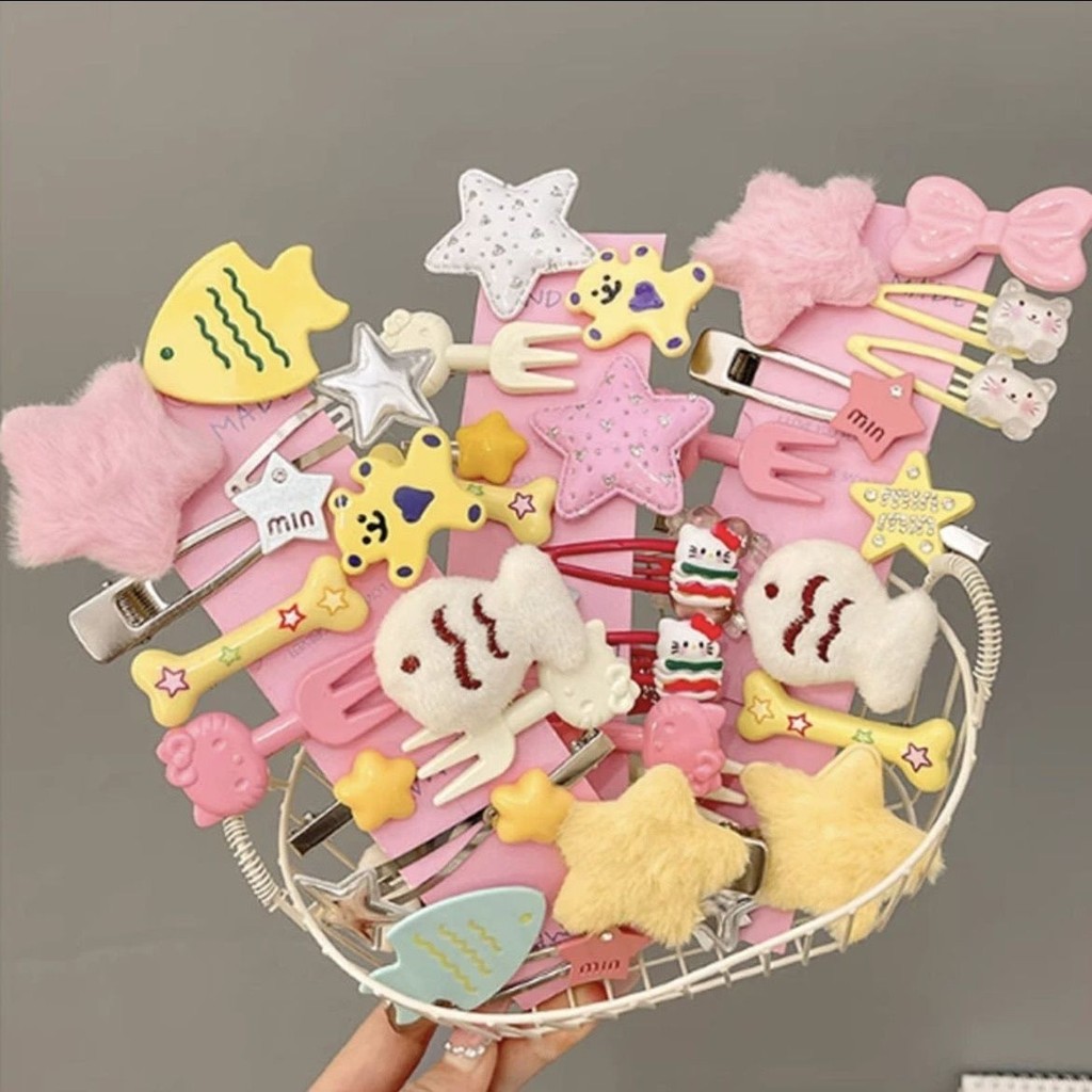 45-Pack! Sweet & Edgy Girl's Hairpins - Star-Shaped Snap Clips for ...