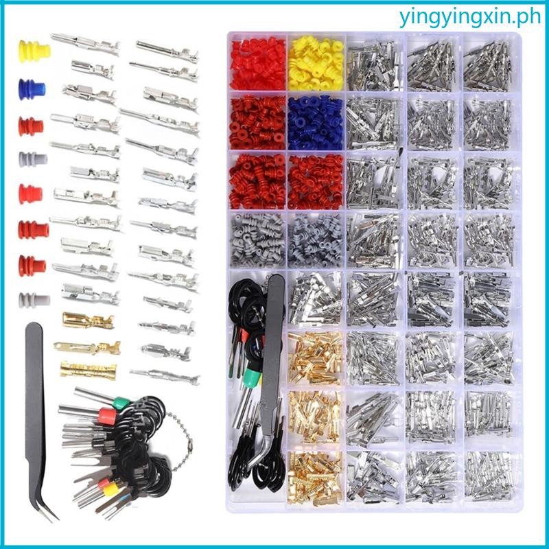 YIN 950Pcs Electrical Pin Connector Car Wire Terminals Connector Pin 1 ...