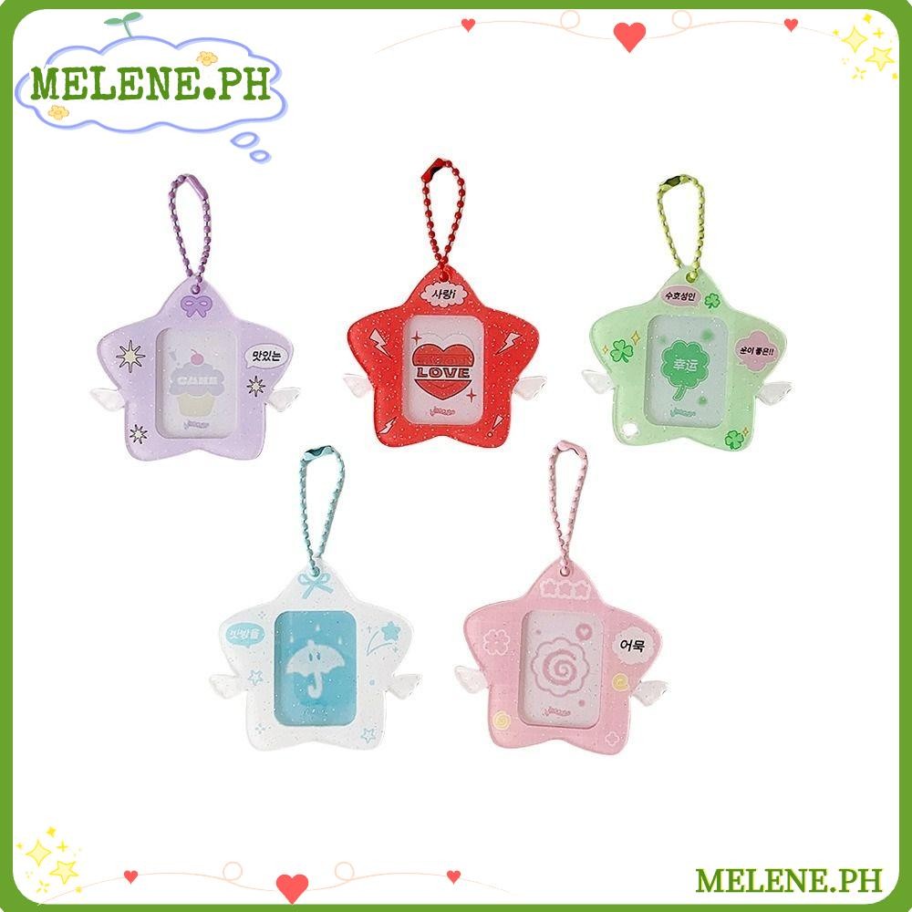 MELENE KPOP Card Cover, Star Shape Cartoon 1-inch Photo Hard Card Cover ...