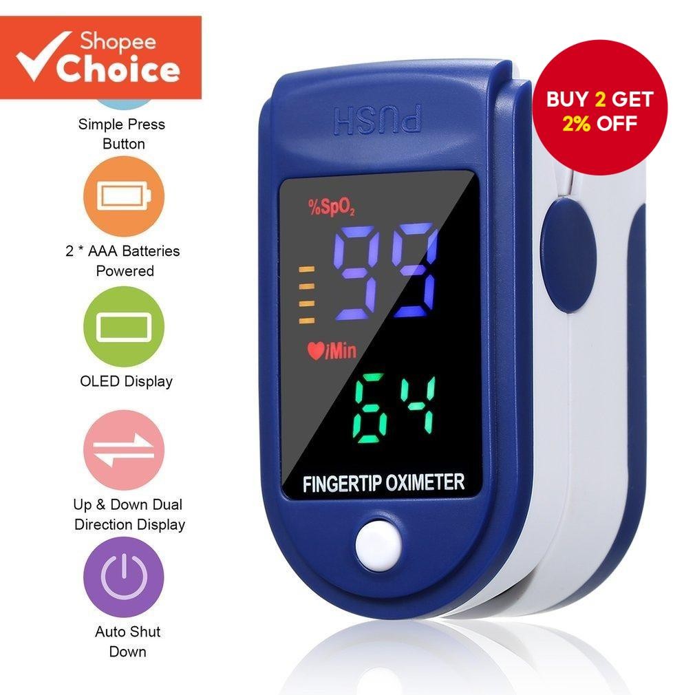 Finger Pulse Oximeter Portable SpO2 Heart Rate Monitor For Baby & Adult ...