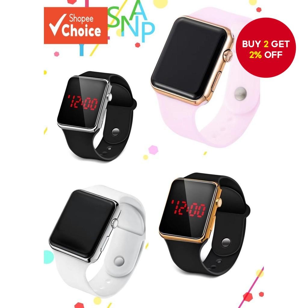 Trendy Square Sports Electronic Watch - Luminous Timepiece for Couples ...