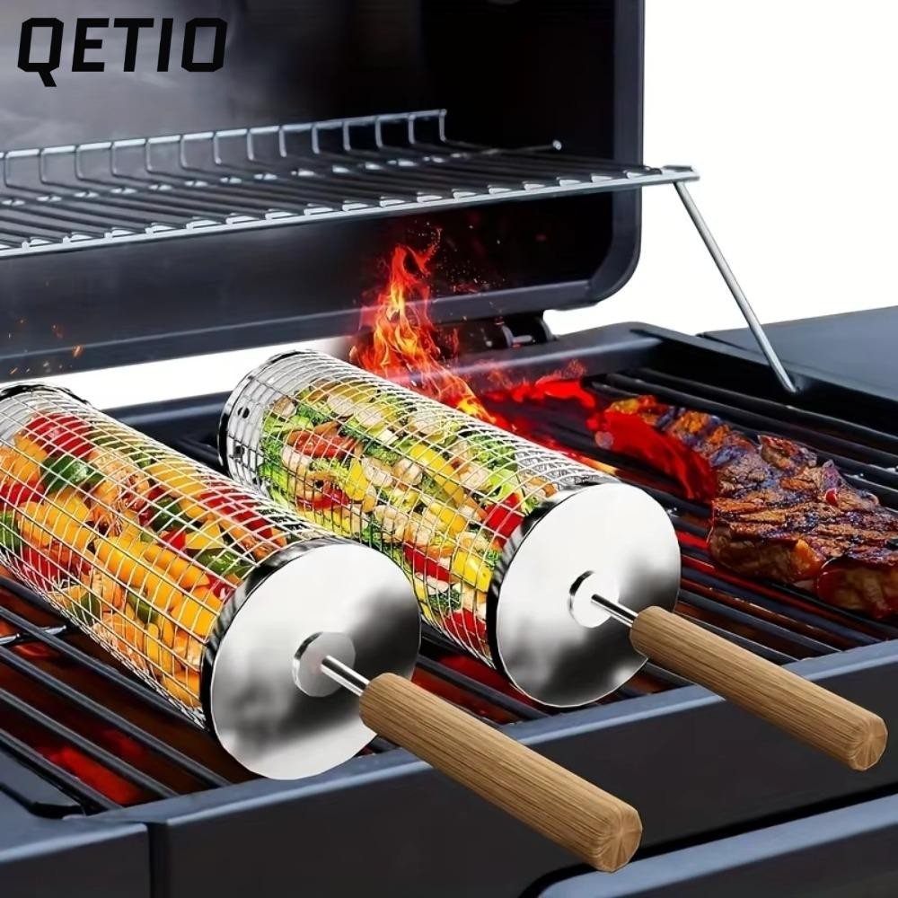 QETIO BBQ Cages, Anti-scald Barbecue Tool Set Barbecue Grill ...