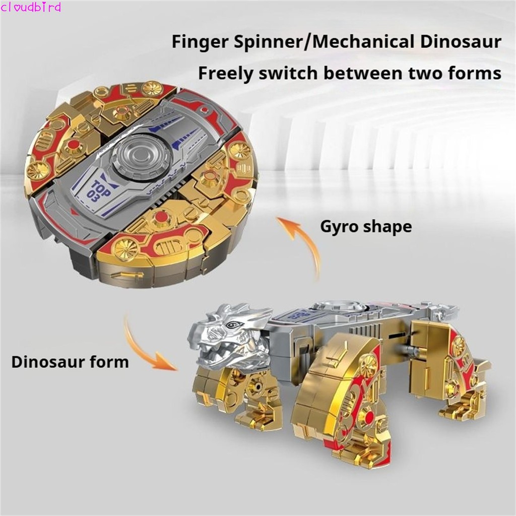 Transformable Dinosaur Fidget Toy Transforming Mecha Fidget Spinner for ...