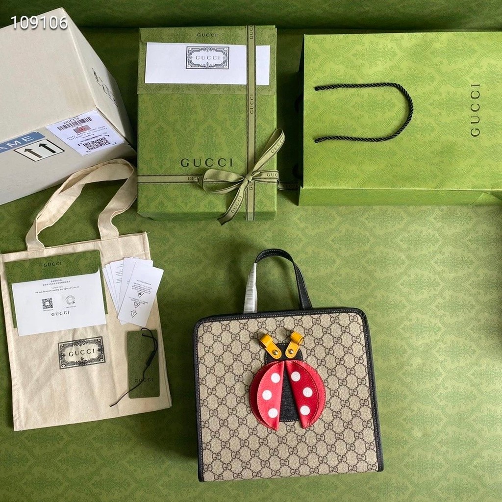 GUCCI GUCCI Latest Style Hot-selling Ladybug Pattern Shopping Bag ...