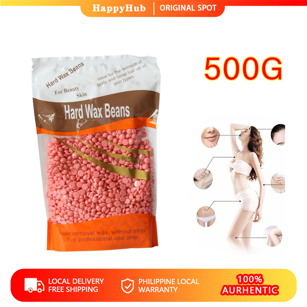 500g Pearl Hard Wax Beans Pebble Wax Body Hair Removal Hot Film ...