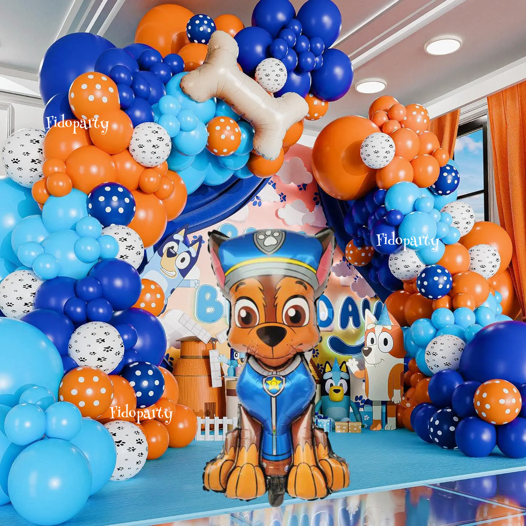 Paw Patrol Balloons Arch Garland Kit With Dog Paw Print Latex For Boy Girl Birthday Party ...