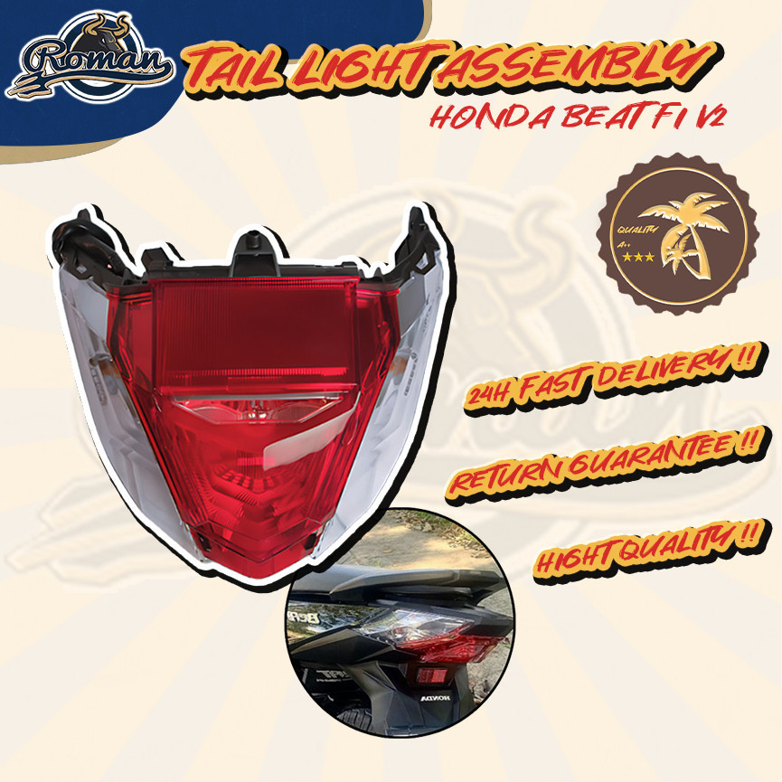 TAIL LIGHT ASSEMBLY FOR HONDA BEAT Fi V2 ROMAN | Shopee Philippines