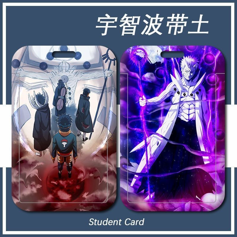 Naruto Obito Uchiha DIY Student School ID Card Holder Campus Card Set ...