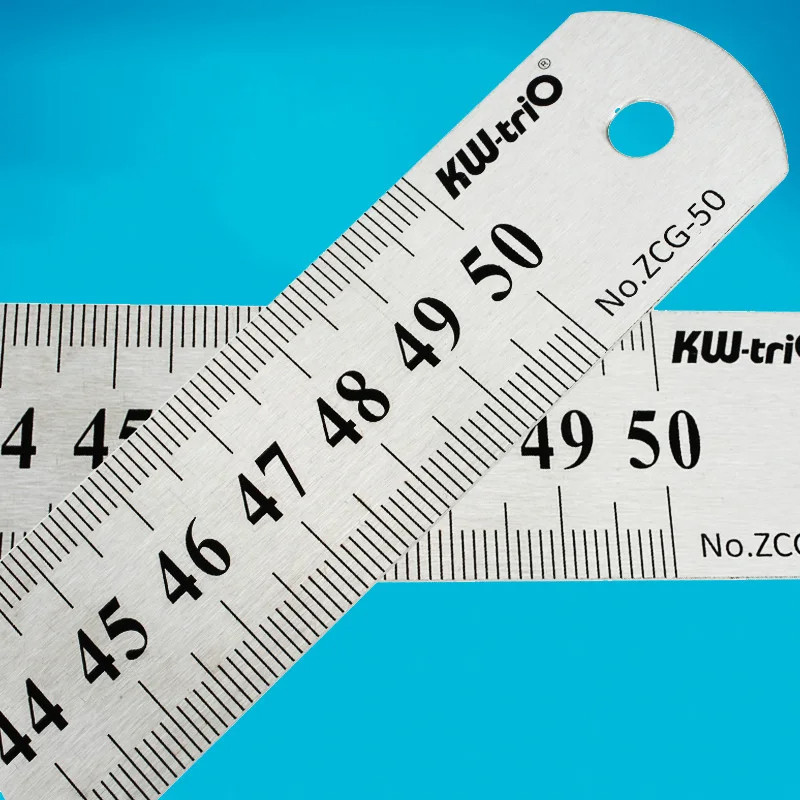 1PC Metal Ruler Sewing 50cm School Stainless Steel Straight Ruler ...