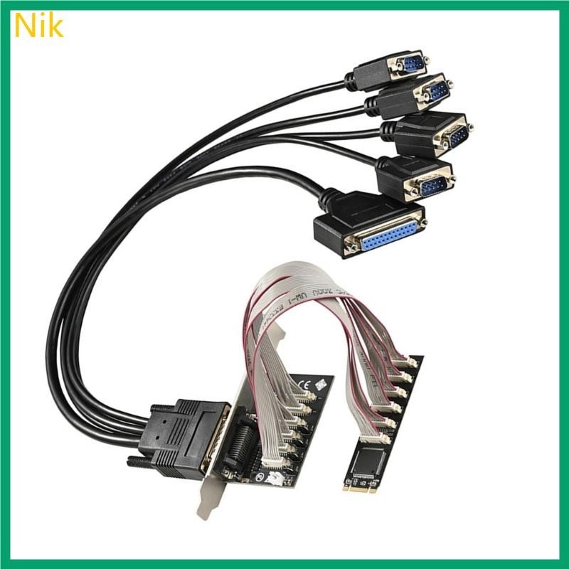 Niki Multiports M 2 M+B Key to 4X RS232 Serial Adapter Card for Improve ...