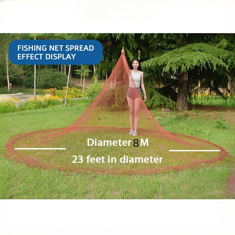 Fishing nets 8M upgraded version of American hand thrown fishing nets ...
