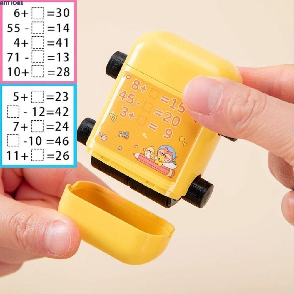 ANTIONE Children Math Stamp, Number DIY Roller Arithmetic Seal ...