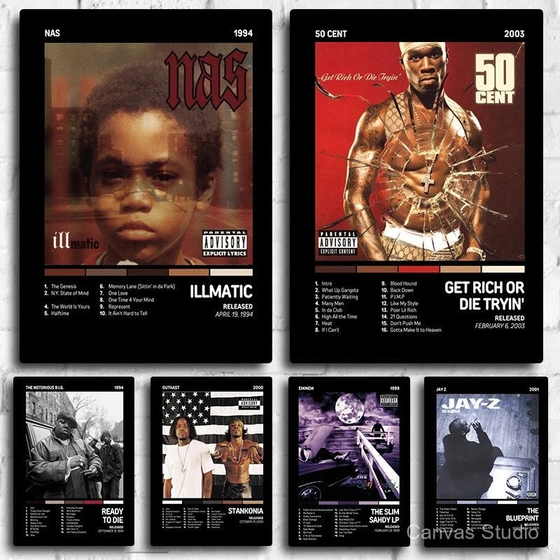 Modern Cover Pictures Pop Hip Hop Rap Star Singer NAS BIG Music Album ...