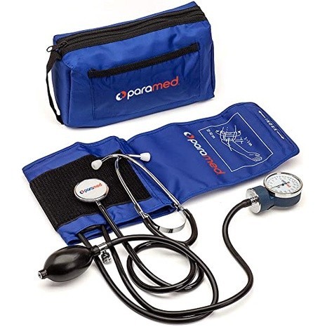 Paramed Comfort Aneroid Sphygmomanometer with Stethoscope 1 Count (Blue ...