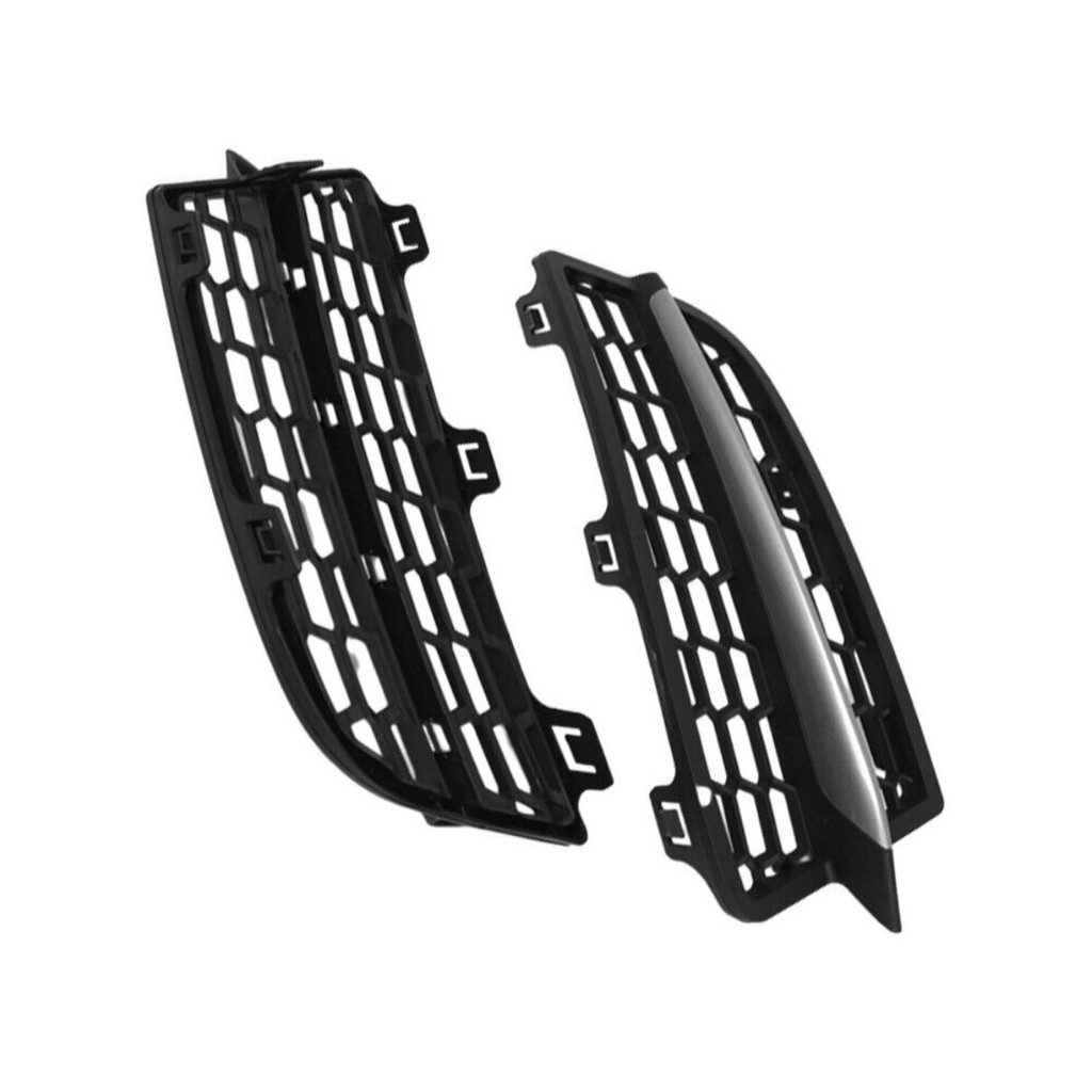 Pair Front Bumper Fog Light Grille Lower Covers Grill For BMW 1 Series ...