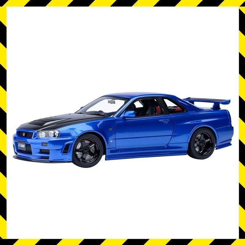 AUTOart 1/18 Nismo R34 GT-R Z-tune Bayside Blue/Carbon Black Hood Finished Product | Shopee ...