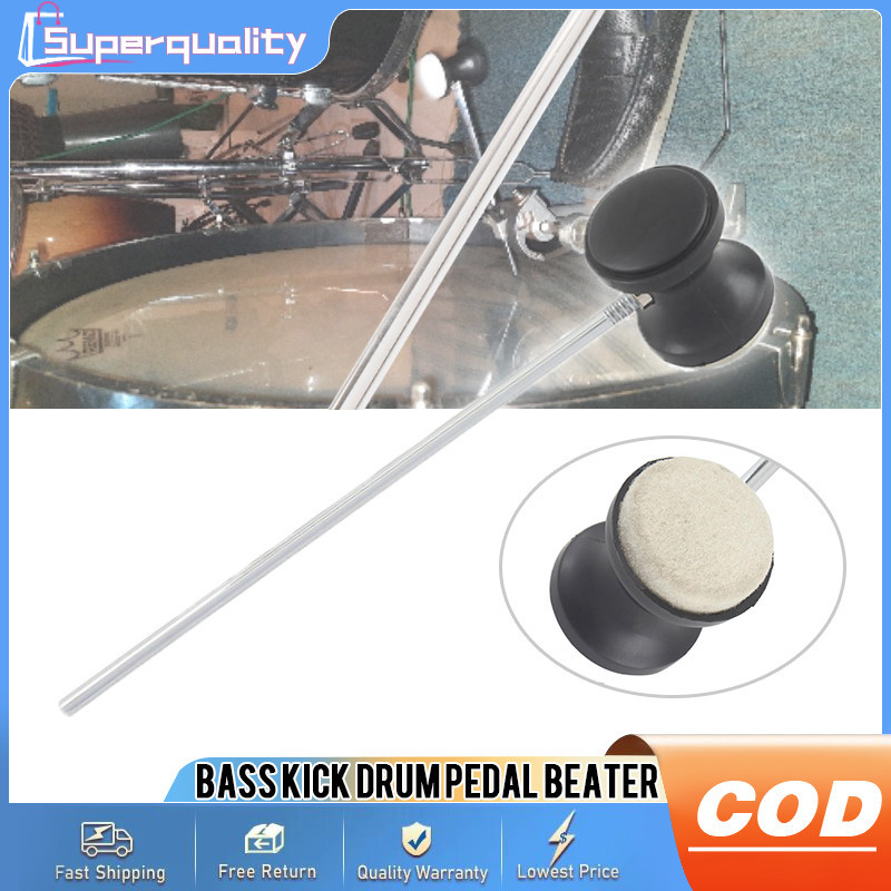 Stainless Steel Drum Pedal Beater Stick for Drummer Black&Silver 22.4cm ...