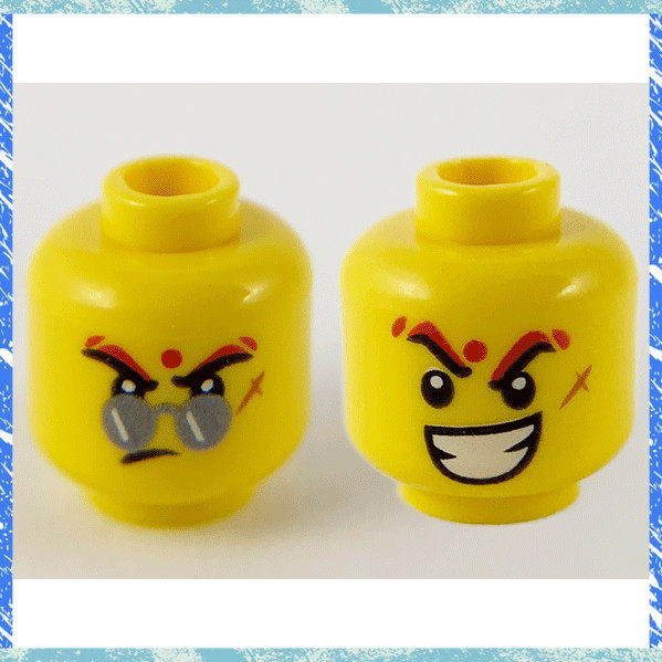 Head Dual Sided Sunglasses, Dot, Scar, Lopsided Frown / Grin ...