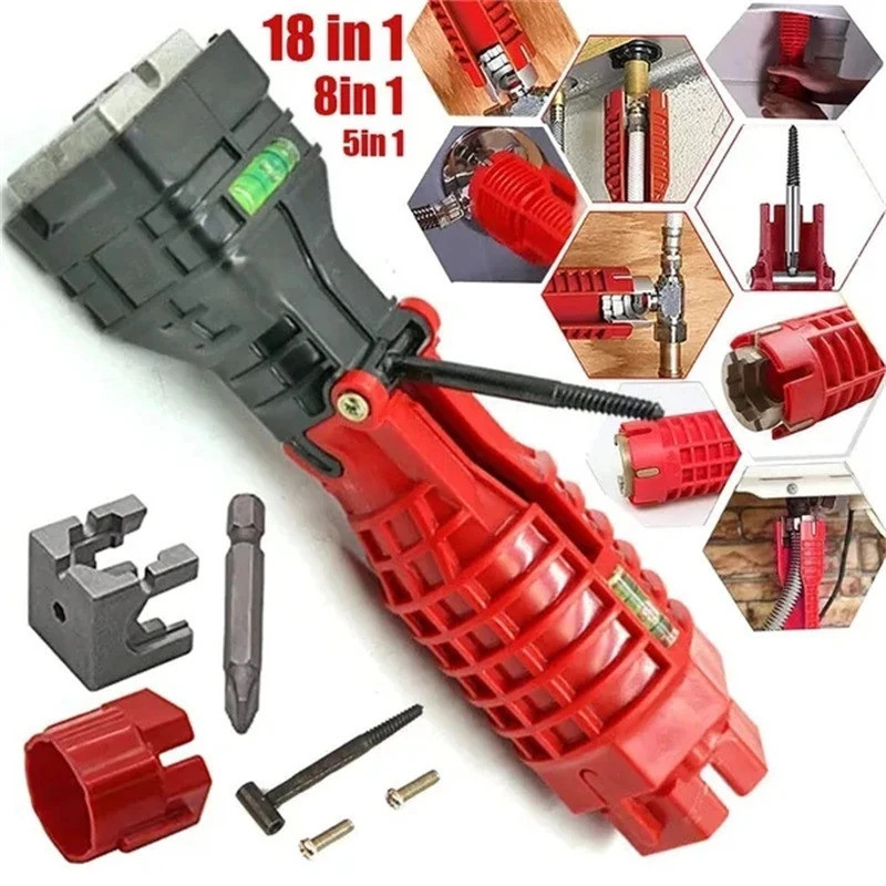 18-in-1 Multifunction Faucet and Sink Installer Tool - Plumbing Wrench ...