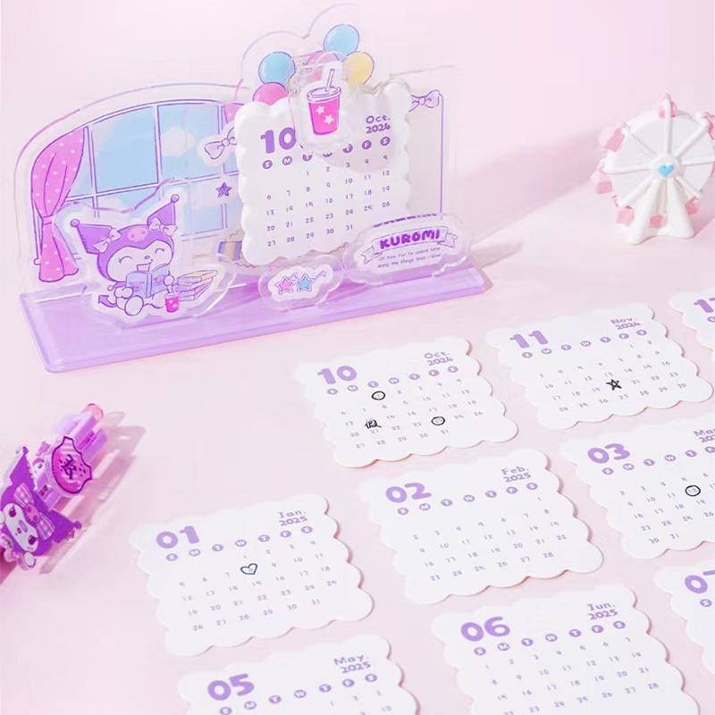 2025 Desk Calendars Sanrio Cinnamoroll kuromi Mymelody Acrylic Figure ...