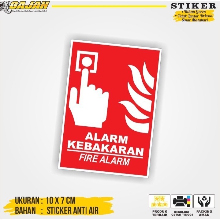 Fire Alarm Sign Sticker/multi Sticker Fire Alarm Symbol Sticker ...