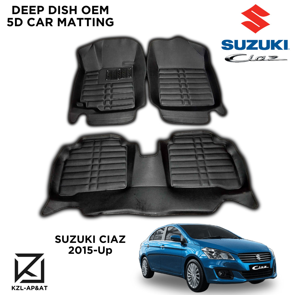 KZLA Deep Dish Car Matting 5D Mat - Suzuki Ciaz 2015-Up - Durable ...
