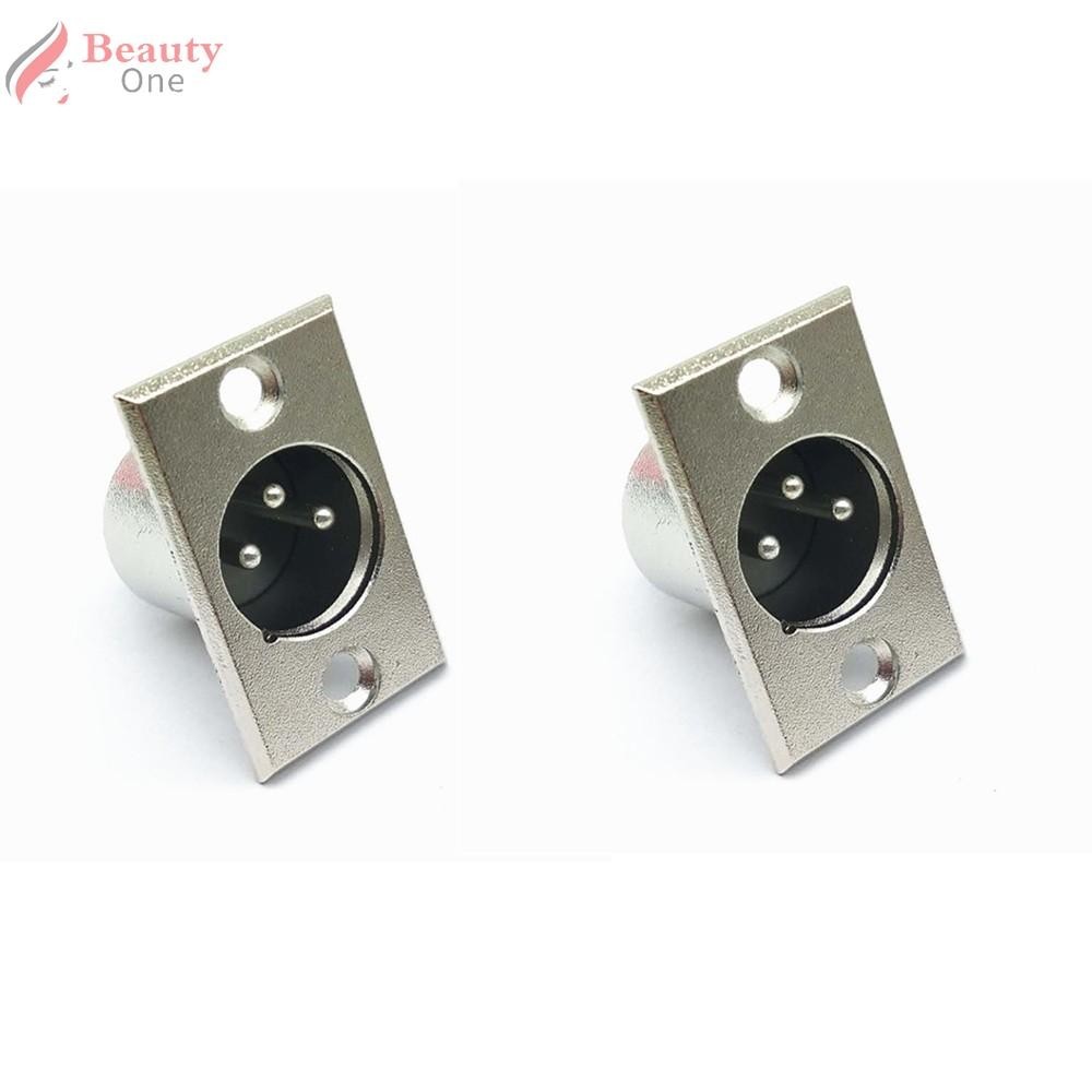 Secure 3 Pin XLR Male Female Chassis Mic Connector Panel Mount Zinc ...