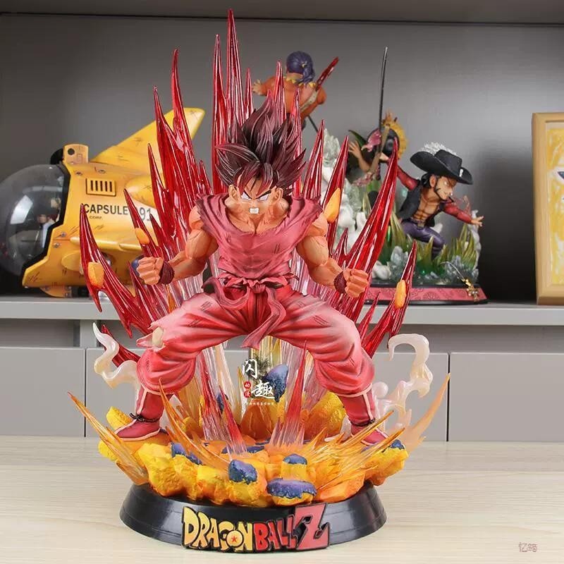 Same Style Dragon Ball CS Kaiwang Fist Goku Figure Popular Red Steam ...