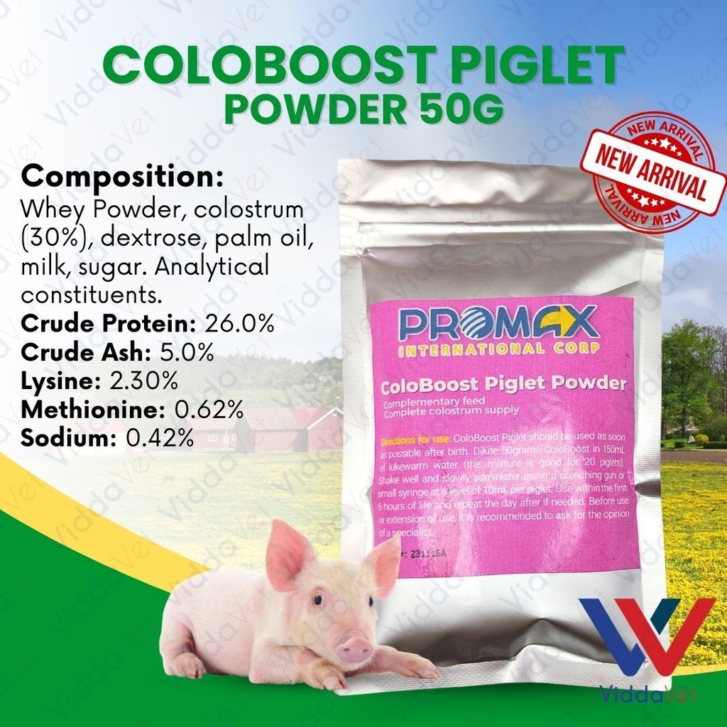 COLOBOOST PIGLET POWDER 50GRAMS good for 20 piglets Piglet Support ...