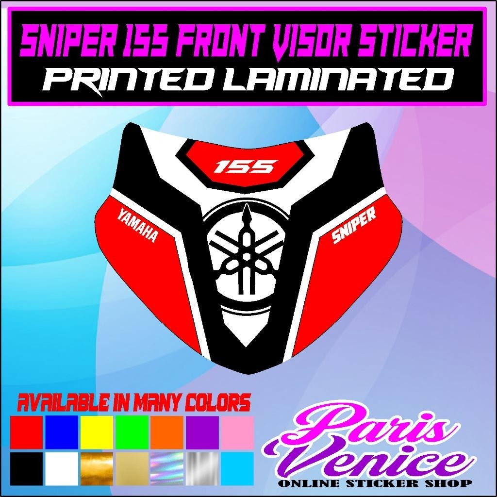 sniper 155 visor sticker printed laminated | Shopee Philippines