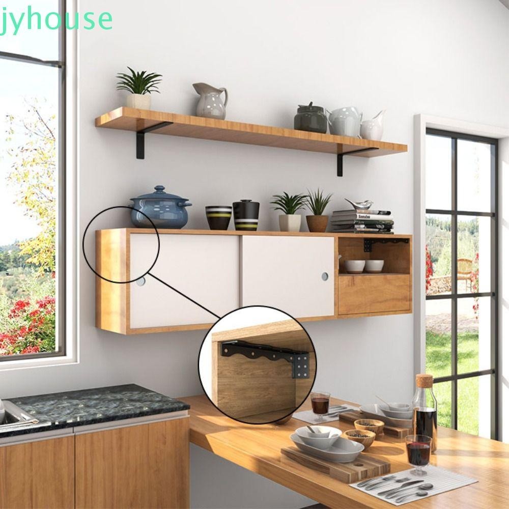 JYHOUSE Heavy Duty Floating Shelf Brackets, Hardware Mounts Decorative ...
