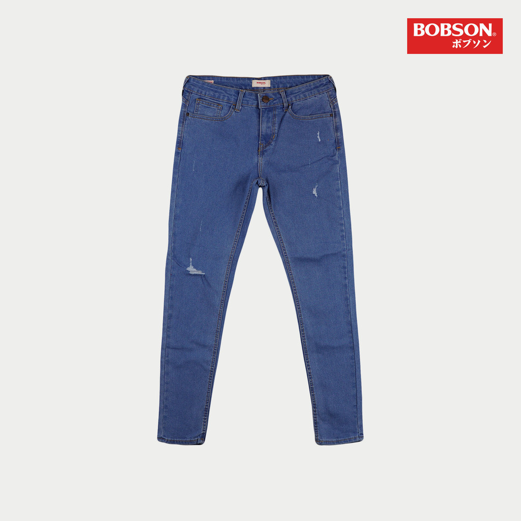 Bobson Japanese Ladies Basic Denim Super skinny 152570-U (Light Shade ...