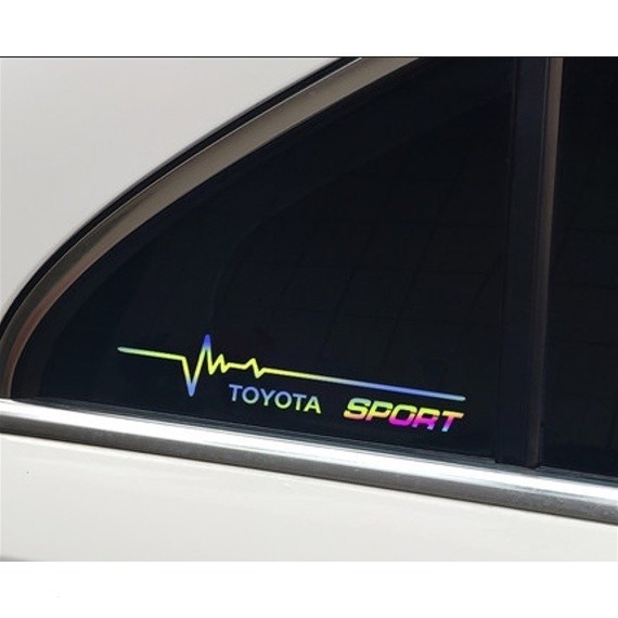 1 pair Car Reflective Side Window Sticker Windshield Decal For TOYOTA ...