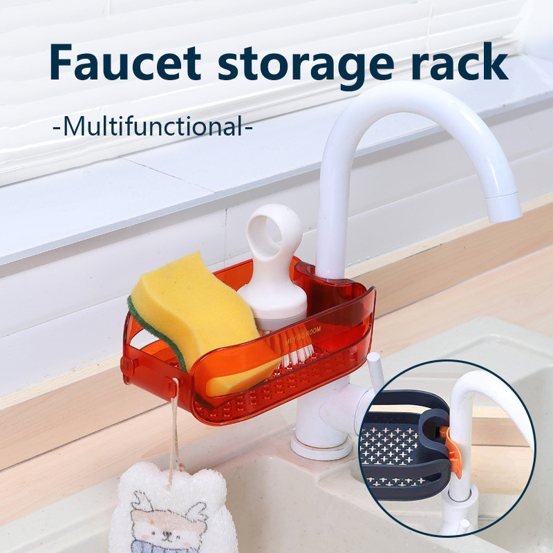 Faucet Storage Rack Kitchen Sink Filter Hanging Drain Rack Sponge Rack ...