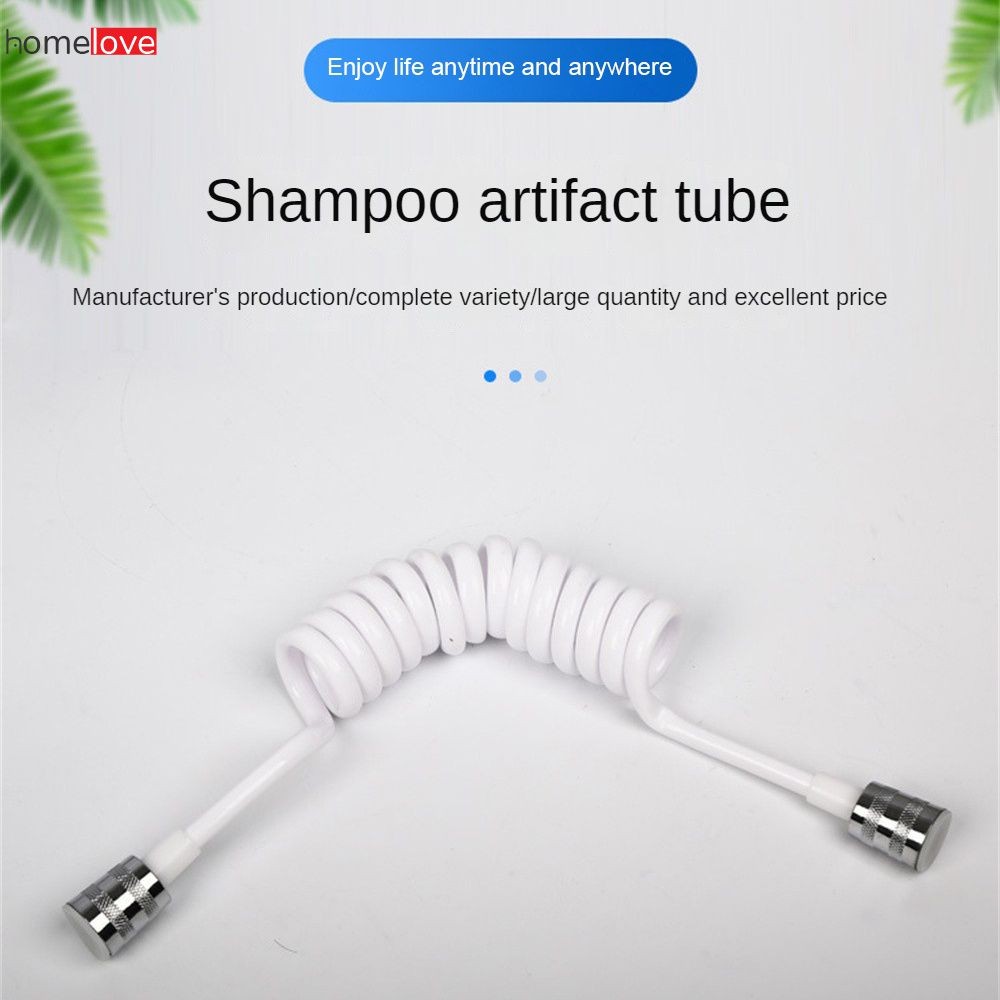 1.5m/2m Telephone Cord Shower Hose PU Bathroom Spring Flexible Hose ...