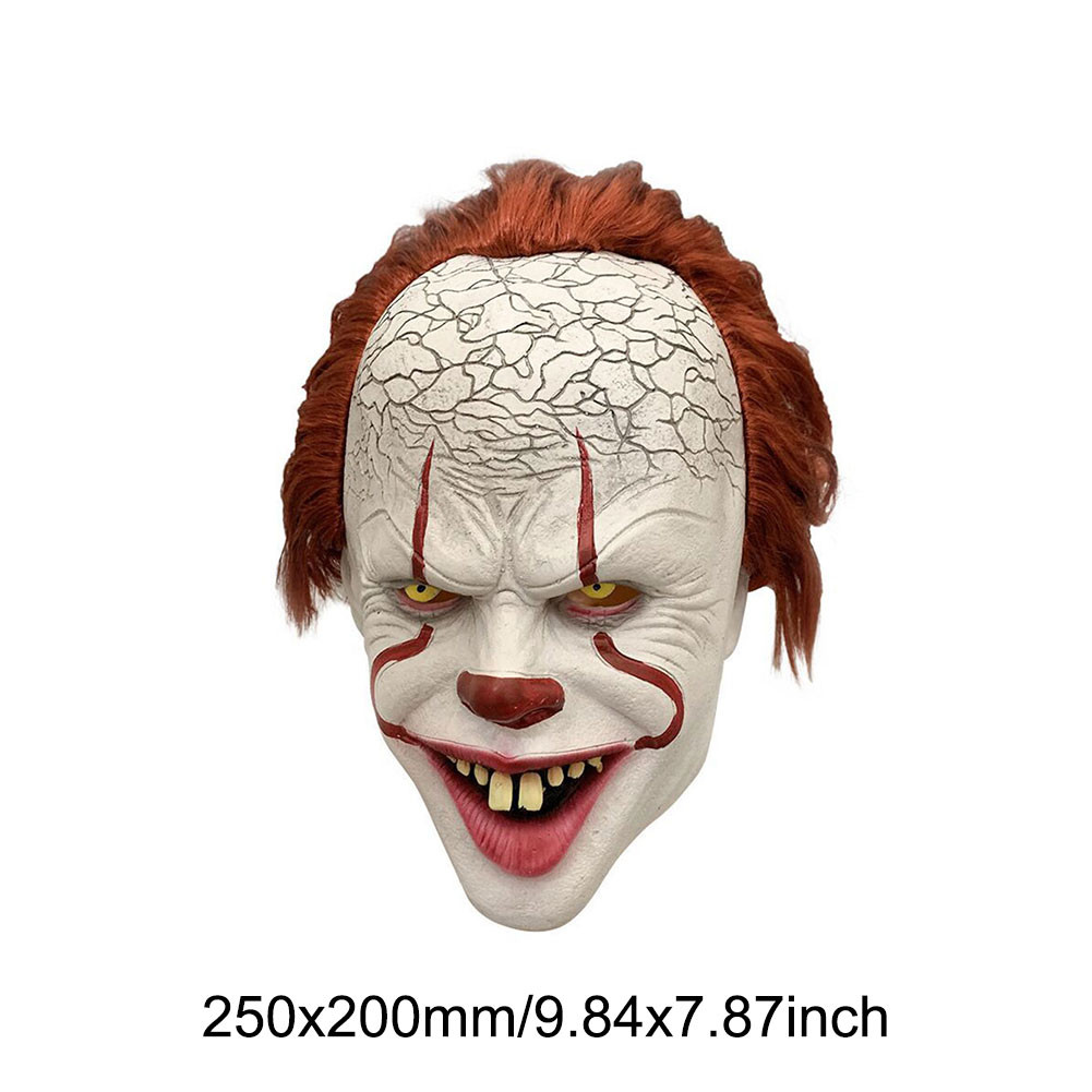 Halloween Latex Clown Mask Creepy Joker Mask Halloween Cosplay Full ...