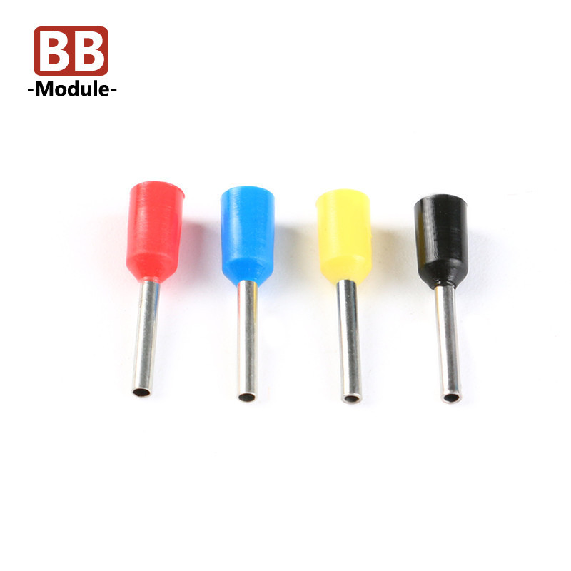 100pcs E0508 Tubular Wire Cold Pressure Connector Electrical Terminals Cable Crimps Wire ...