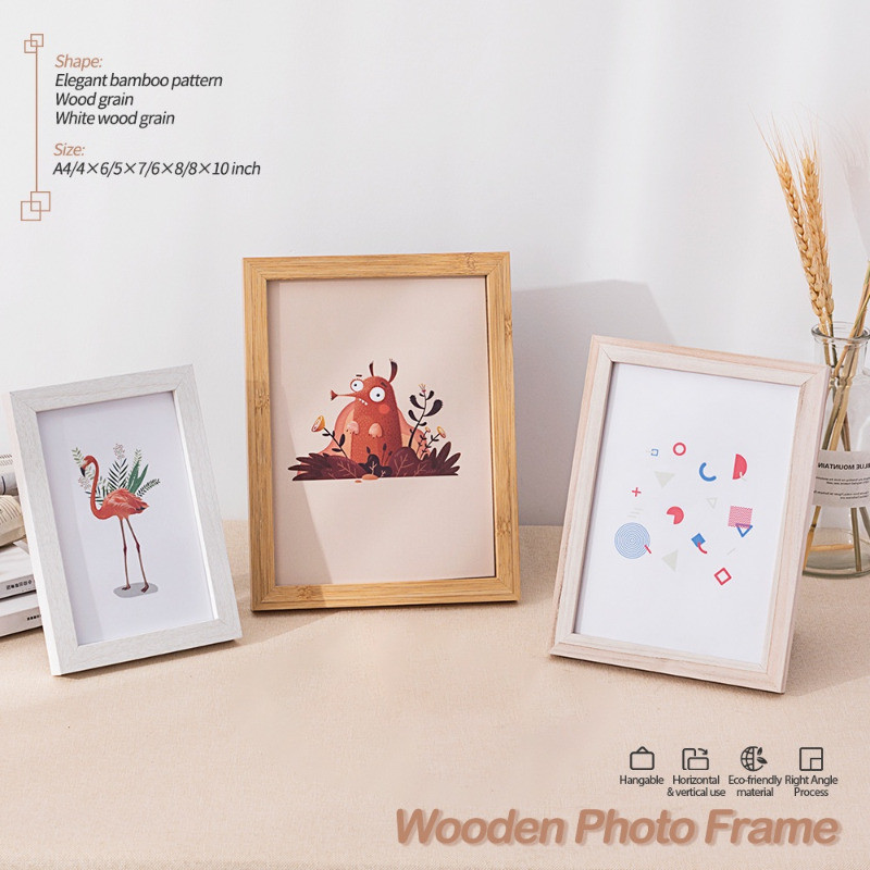 4R Wooden Photo Frame Home Decor Fashion Art Picture Frame Tabletop ...