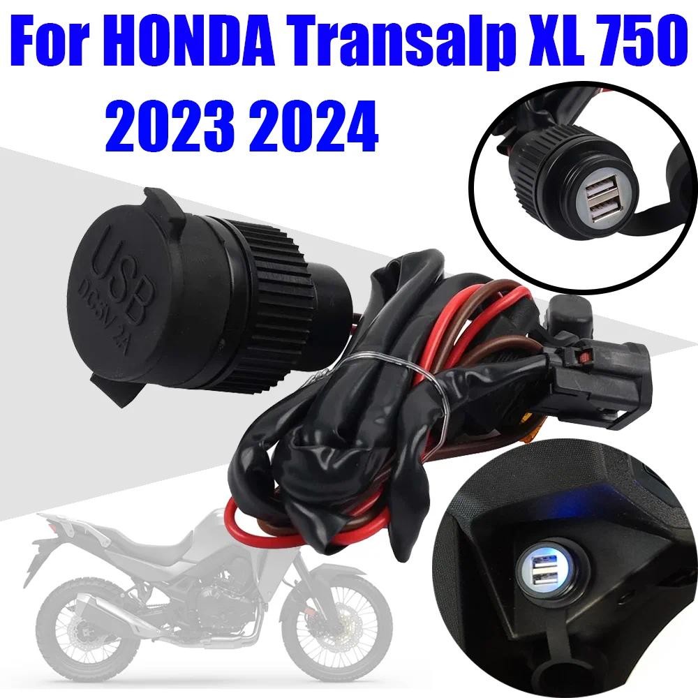 For HONDA Transalp XL 750 XL750 2023 2024 Accessories Dual USB Charger ...
