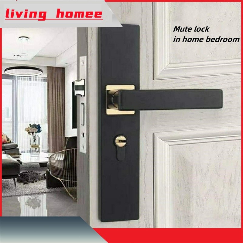 Alloy Main Door Lock Set With Anti-theft Lock Core Silent Doorlock Door ...