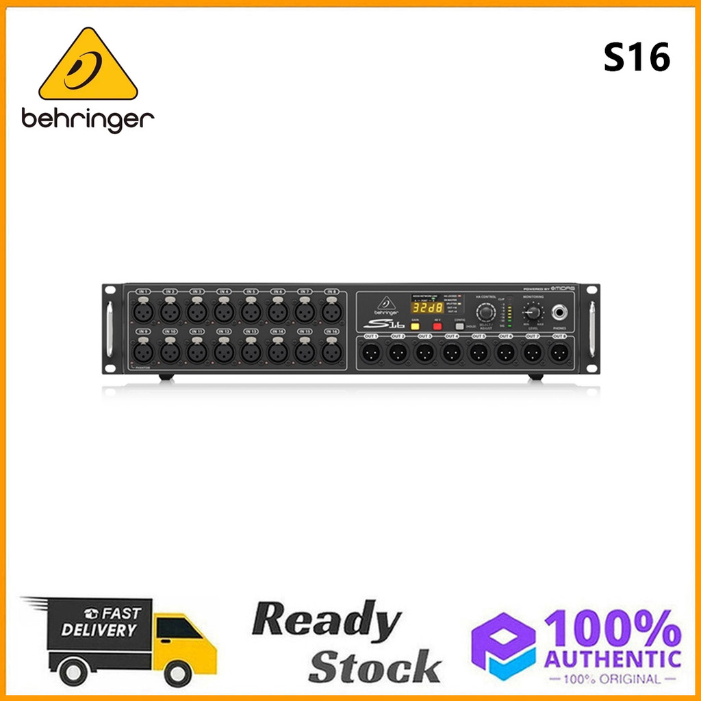 Behringer S16 Digital Stagebox with 16 Remote-Controllable Midas ...