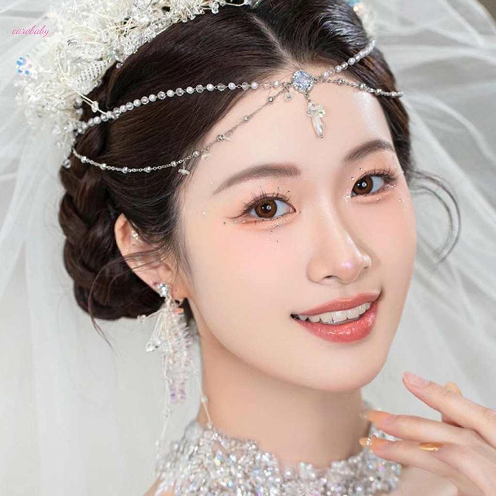 Chain Headpiece Cap Headdress Hanfu Matching Sparkling Tassel Headpiece ...