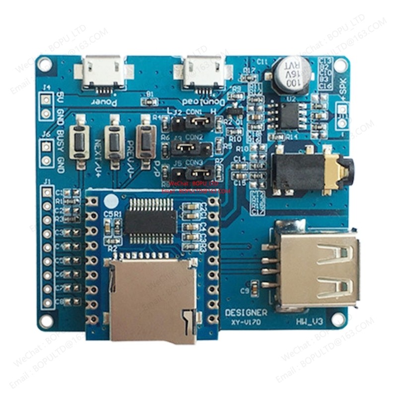 Mini MP3 Player Module + Voice Controller Shield Audio Voice Board ...