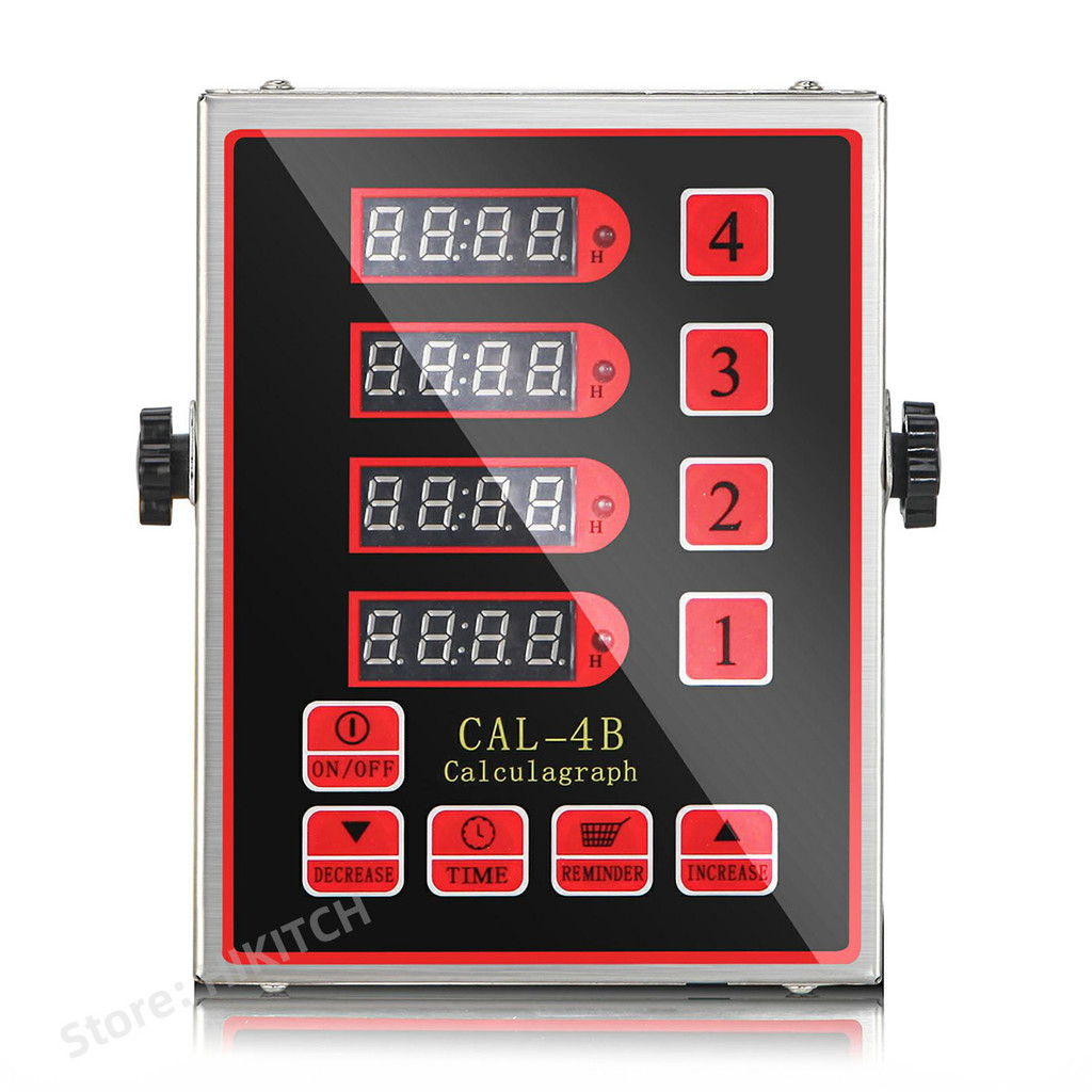Digital kitchen timer smart red 4 channel automatic countdown reminder ...