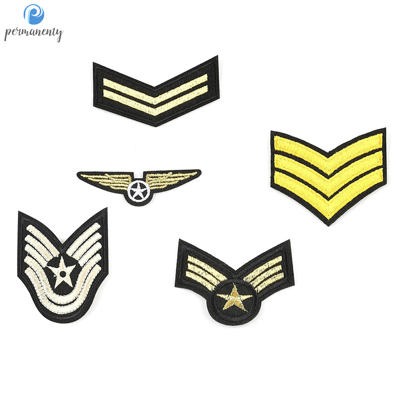 Permanenty Flying Jacket Badge Golden Wings Hook Loop Patch Mini Eagle ...