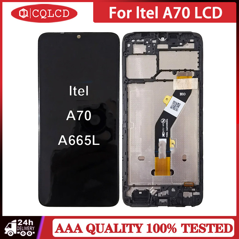 Black 6.6 Inch For Itel A70 A665L ItelA70 LCD Display Touch Screen ...