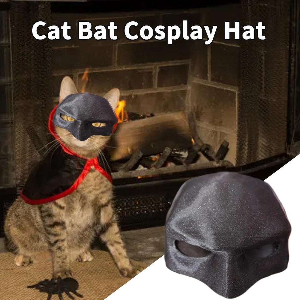 Cat Halloween Bat Hat Pet Cat Halloween Cosplay Horror Bat Hat 3D ...